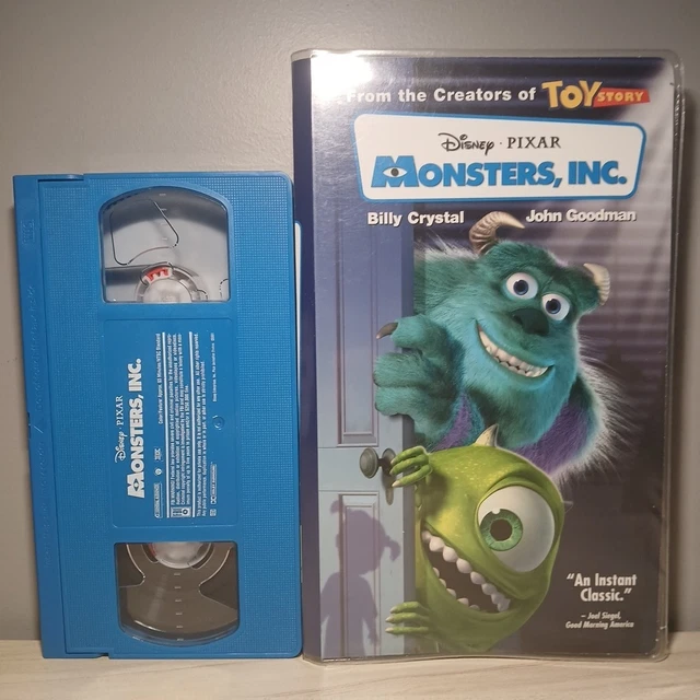 MONSTERS INC VHS 2002 Disney Pixar Blue Video Tape Classic Vintage ...