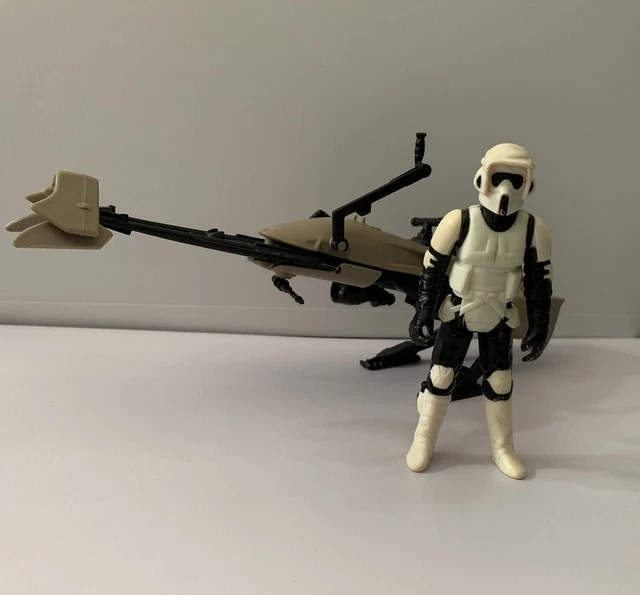 VINTAGE 1983 STAR Wars Kenner Speeder Bike And Scout Trooper $85.00 - PicClick AU