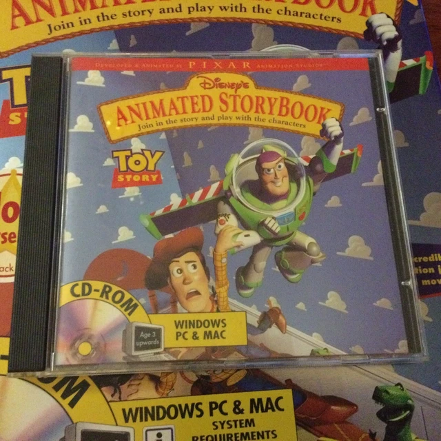 DISNEY'S TOY STORY Animated Storybook CD-ROM 1996 Hasbro Pixar 3D ...