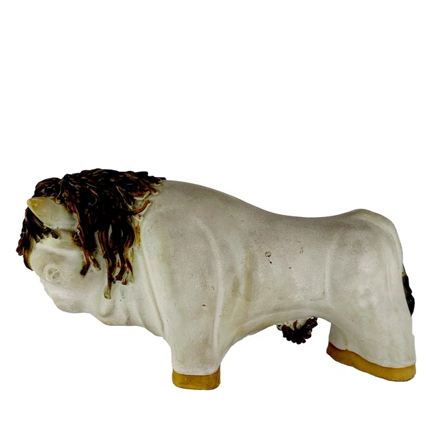 FARQUHARSON POTTERY BULL Bison Figure 20th Century MCM £180.00 ...