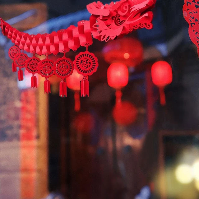 CHINESE NEW YEAR Dragon Ceiling Decorations Paper Dragon Party Hanging ...