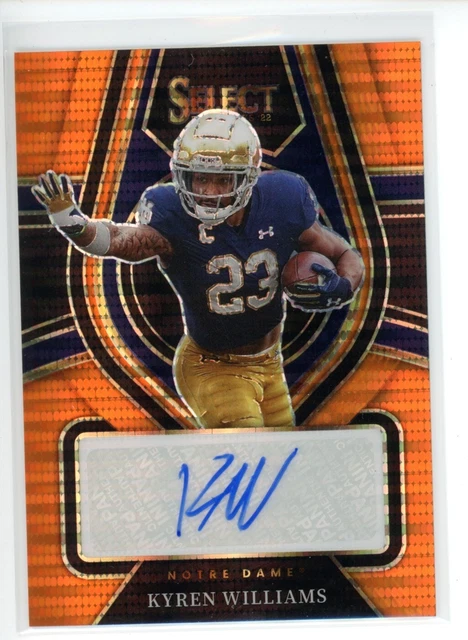 PULSAR ORANGE AUTO Kyren Williams 2022 Select Draft Rookie Signatures ...