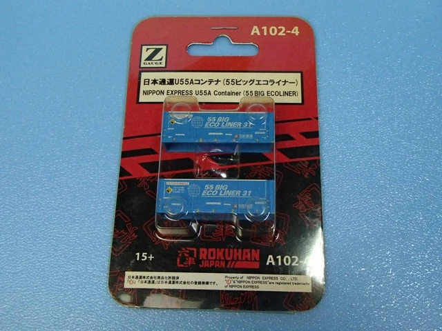 CONTENEUR ROKUHAN Z gauge A102-4 Nippon Express U55A 55 Big Ecoliner 2 pièces EUR 174,17 ...