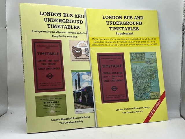 LONDON BUS UNDERGROUND Timetables John Bull SC Omnibus Society ...