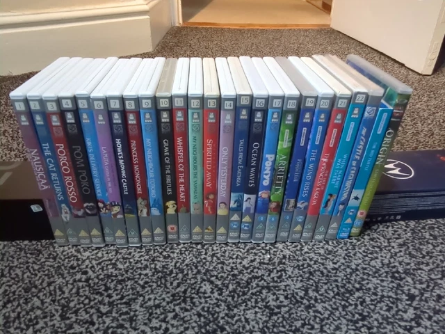 STUDIO GHIBLI COMPLETE Numbered 1-22 DVD Collection And 3 Extras £95.00 ...
