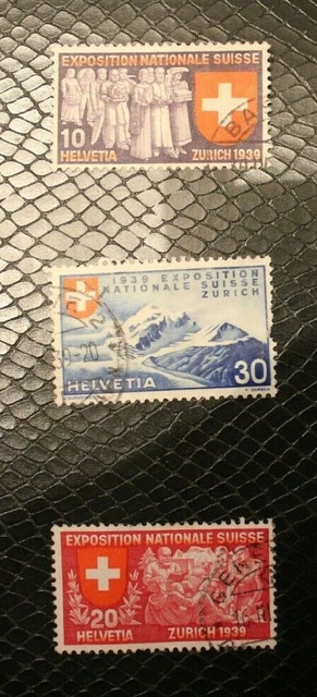 1939 SUISSE TIMBRE stamp Swiss National Exhibition, Zurich French Inscription Yv EUR 12,00 ...