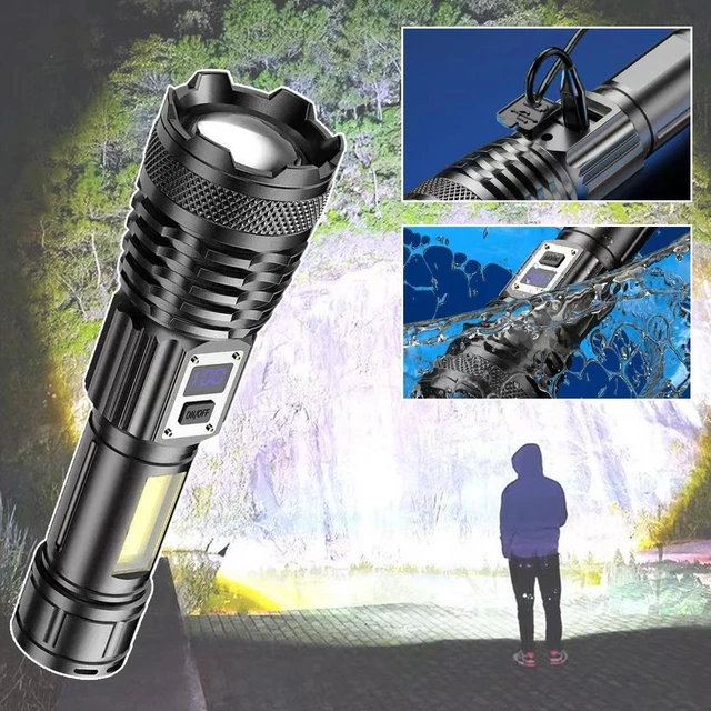 P50+COB LED TORCIA Tattica Torcia Lampada Torcia Da Lavoro Luce USB Ricaricabile U5K7 EUR 9,80 ...