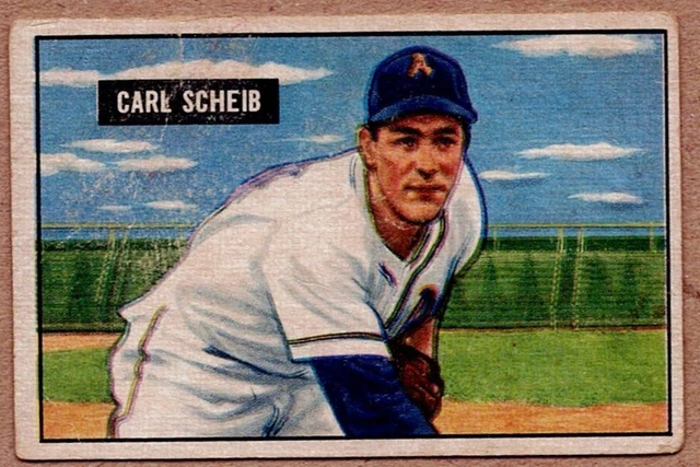 1951 BOWMAN CARL Scheib #83 Philadelphia Athletics Crease EUR 2,77 ...