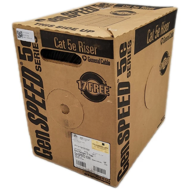 CAT 5E RISER 4 PR 24 AWG COPPER 350MHz White 1000 FT NEW $59.99 - PicClick