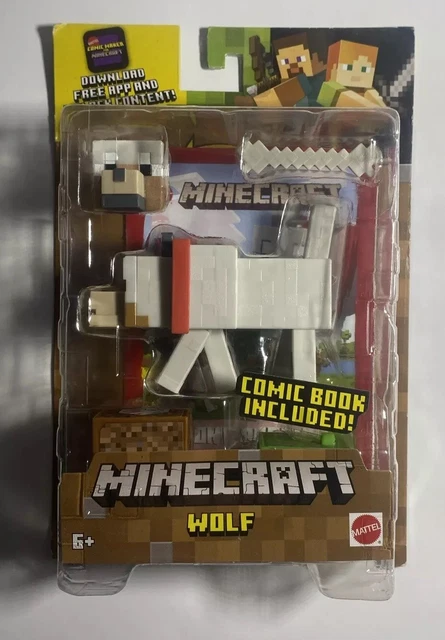 MATTEL MINECRAFT ACTION Figure - WOLF (Comic Maker 2019) BRAND NEW $11. ...