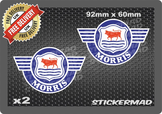 MORRIS WINGED BADGE stickers Oxford Minor Mini Leyland BMC Classic Car ...