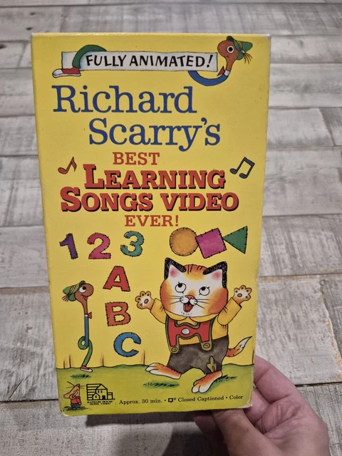 RICHARD SCARRY'S BEST Learning Songs Video Ever! (VHS, 1993) $18.50 ...