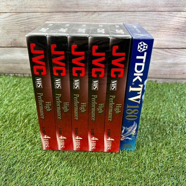 6 X BLANK VHS Tapes JVC E-240 4 Hour + TDK 180 £17.99 - PicClick UK