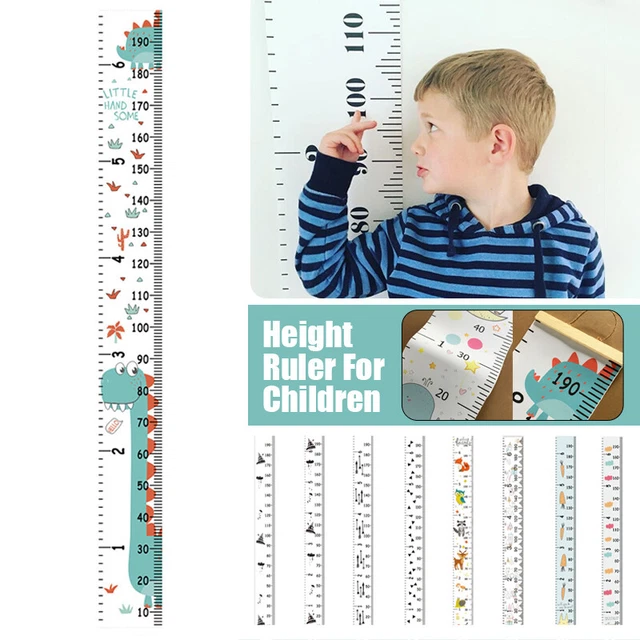 WOODEN CARTOON KIDS Height Growth Ruler Chart Children Wall Hanging ...