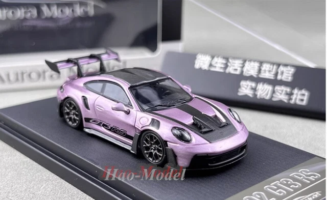 TIME MICRO 1/64 Porsche 992 GT3 RS Model AM TM Car Model Alloy Diecast ...
