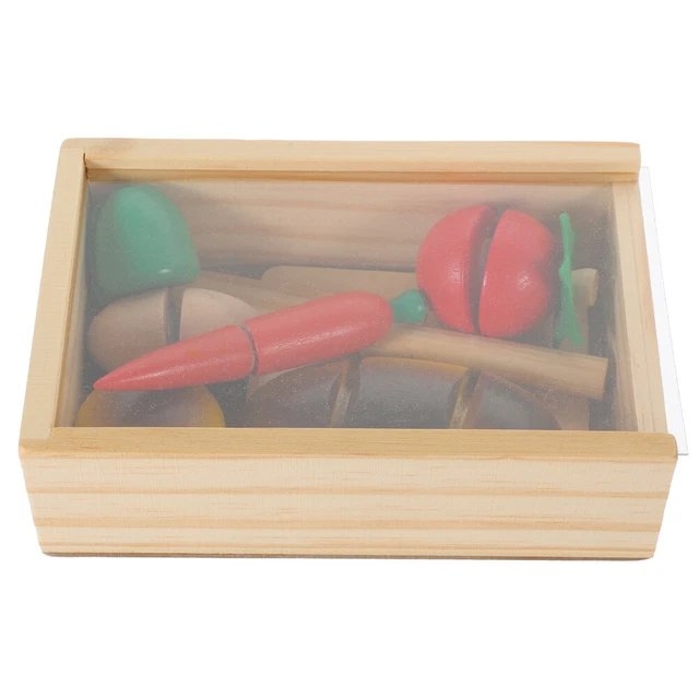 CUT FRUIT TOY Wooden Play Food Kids Kitchen Toys Cut Food Toy £13.68 ...