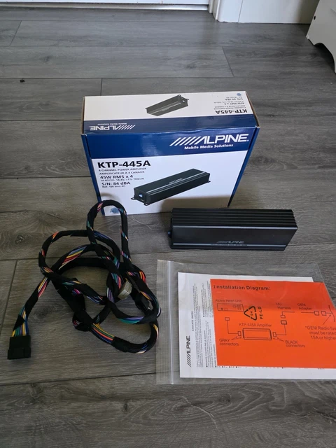 ALPINE KTP- 445A Class D Head Unit Power Pack Amplifier 4 x 100W £62.26 ...