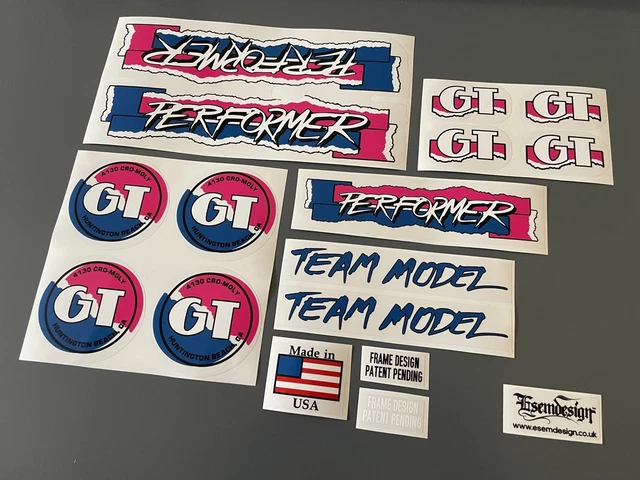 GT PERFORMER 1987 BMX decal set £40.22 - PicClick UK