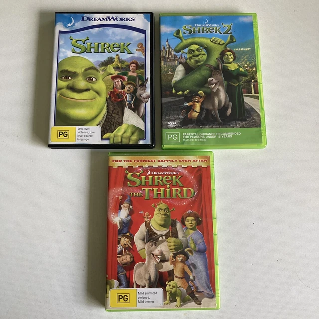 SHREK 1 2 3 DVD - Shrek, Shrek 2, Shrek The Third Movie Bundle $19.95 ...