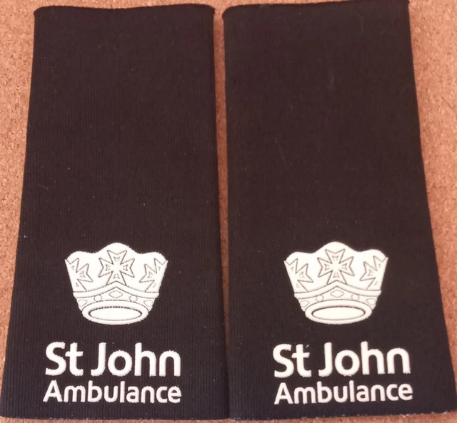 ST JOHNS AMBULANCE Officers Rank Slides Epaulettes £19.00 - PicClick UK