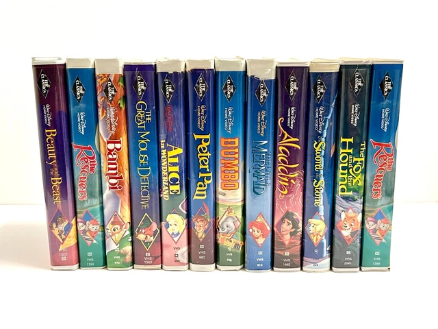 RARE WALT DISNEY'S The Classic Black Diamond VHS Tapes Set of 12 £1,086 ...