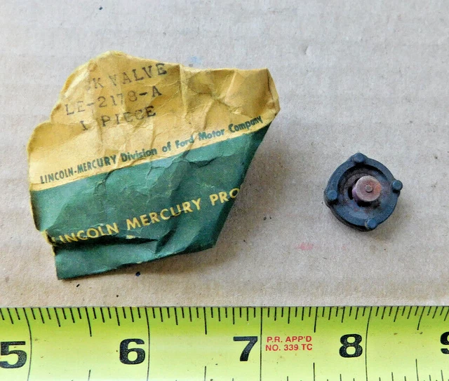 NOS POWER BRAKE Master Cylinder Outlet Check Valve 1956-59 Lincon ...