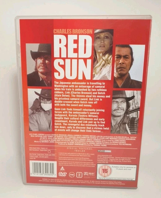 RED SUN 1971 DVD Charles Bronson Ursula Andress UK DVD £4.95 - PicClick UK
