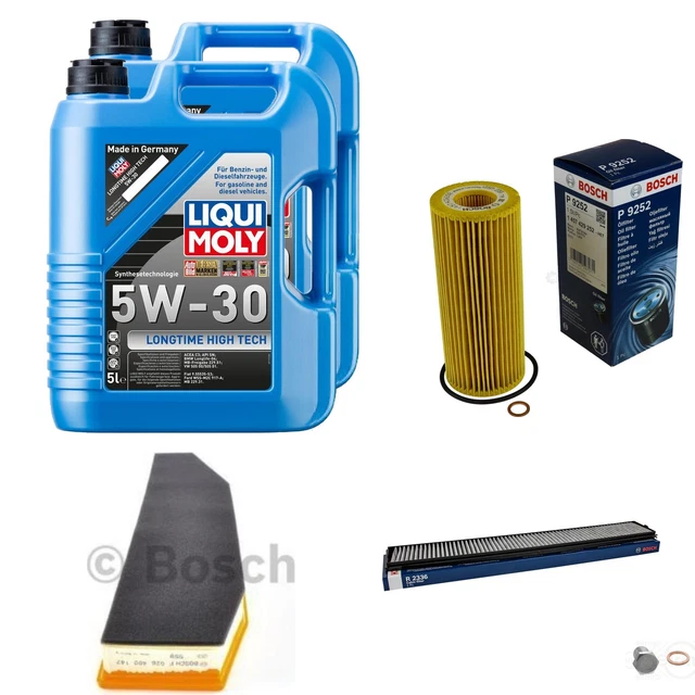 BOSCH INSPECTION SET 10L Liqui Moly Longue Date High Tech 5W-30 pour !! BMW X3 EUR 178,54 ...