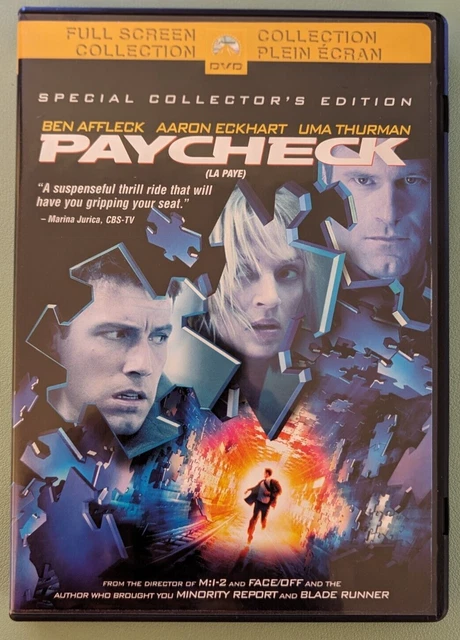 PAYCHECK (DVD, 2004, Canadian, Full Screen, Special Collector's Edition ...