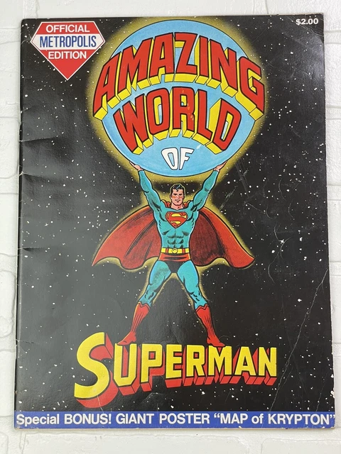 AMAZING WORLD OF SUPERMAN with attached color poster of MAP of KRYPTON ...