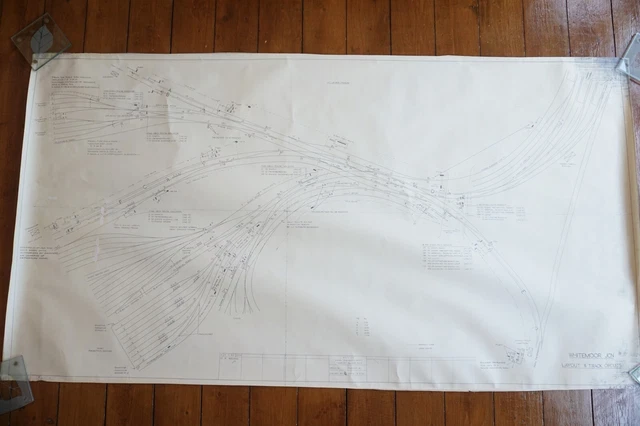 1960 WHITEMOOR JUNCTION Track Layout Plan Railway Map Eastern Region ...