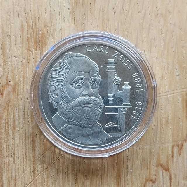 10 DEUTSCHE MARK Silber Münze "Karl Zeiss" 1988 F EUR 9,00 - PicClick DE