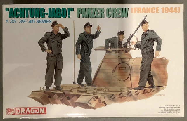 DRAGON 1/35 ACHTUNG-JABO! Panzer Crew France 1944 6191 1:35 Scale Model ...