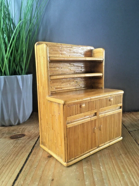 MINI VINTAGE MATCHSTICK Scratch Built Model Welsh Dresser Dolls House ...