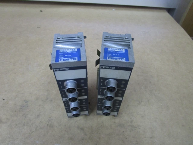 LOT OF 2 Festo Pneumatic Input Module Vige-03-Fb-8 Hw: 10.94 Vige03Fb8 ...