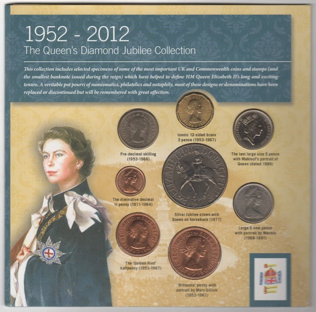 1952-2012 THE QUEENS Diamond Jubilee Collection Coin Set £27.00 - PicClick UK