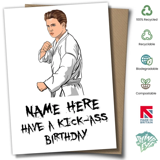 COBRA KAI ROBBY Personalised Birthday Card Fan Art Karate Kid Hawk ...
