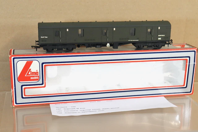 LIMA 305656 RE PEINT BR MAINTENANCE MK1 GUV STAFF VAN COACH ADB975975 ...