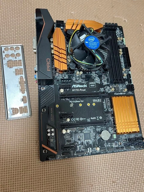 ASROCK H170 PRO4 LGA1151 MB with New Fan and Panel Included Tested £97. ...