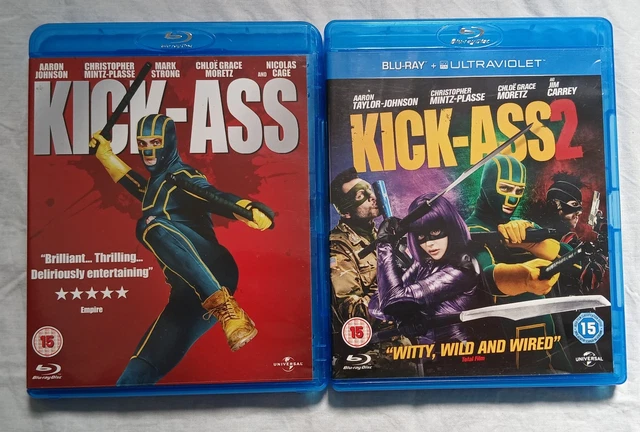 KICK-ASS 1 & 2 Aaron Johnson Nicolas Cage Chloe Grace Moretz Jim Carry ...
