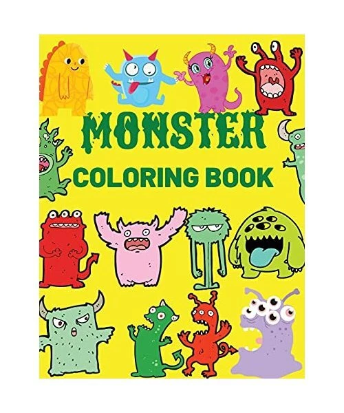 MONSTER COLORING BOOK: Cool,Funny and Quirky Monster Coloring Book For ...