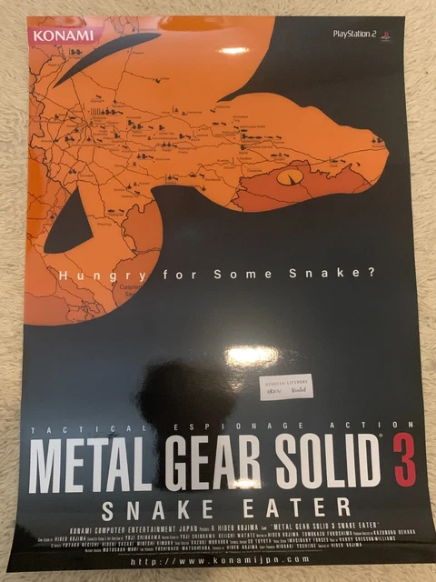 METAL GEAR SOLID 3 Snake Eater "Hungry for some snake?" Japanese B2 ...