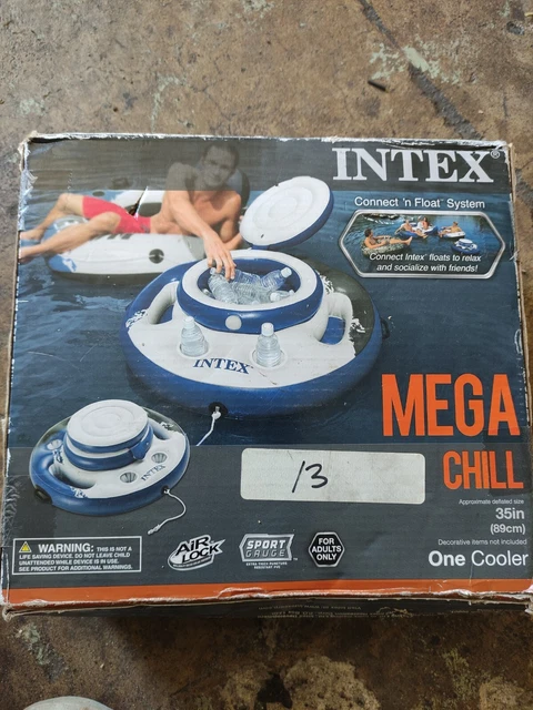 INTEX MEGA CHILL, Inflatable Floating Cooler, 35" Diameter $10.00 ...