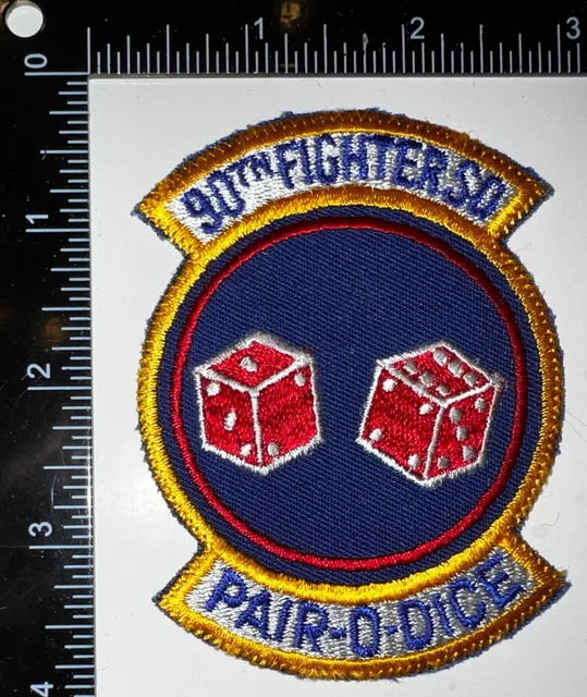 USAF 90TH FIGHTER Squadron Pair O Dice Patch $22.00 - PicClick