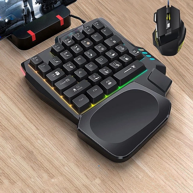 GAMING KEYBOARD GAMING Keypad Single Handed Cool Backlit 35-key Small ...