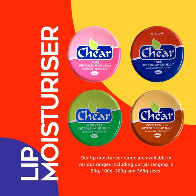 CHEAR PETROLEUM JELLY Lip Balm Original / Rose / Cocoabutter / Aloe ...