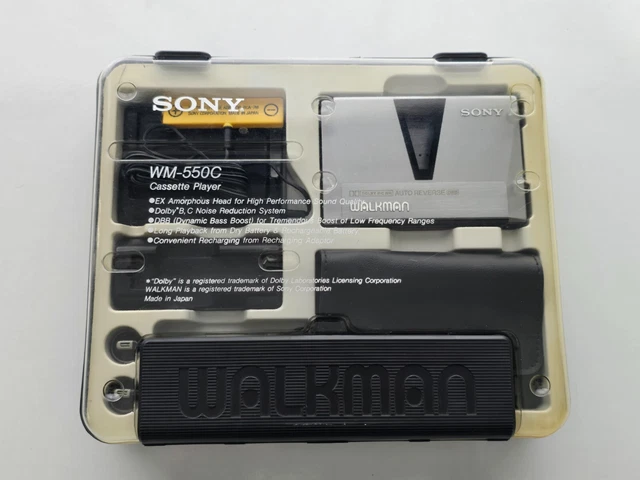 SUPER RARE VINTAGE Sony Walkman WM-550C Personal Cassette Tape Player ...