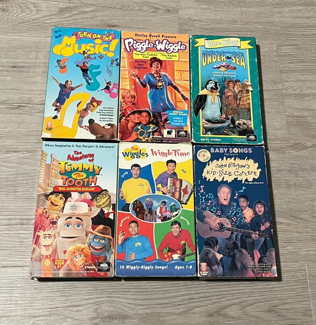 RARE KIDS VHS LOT Wiggles Mrs Piggle-Wiggle Wee Sing Timmy the Tooth ...