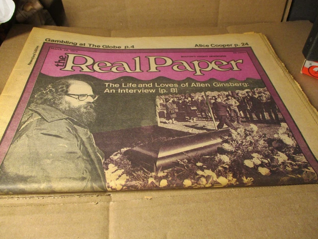 THE REAL PAPER Newspaper March 28 1973 Allen Ginsberg D156 PB £7.53 ...