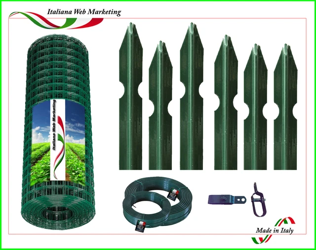 NET FOR PLASTICIZED Metal Fence + Stakes, Tenders, Cm.. Kit £112.69 ...